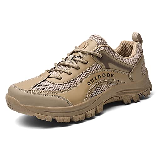 HARMOX Women's Men's Hiking Boot Anti-Slip Hiking Boots Women Waterproof Brown