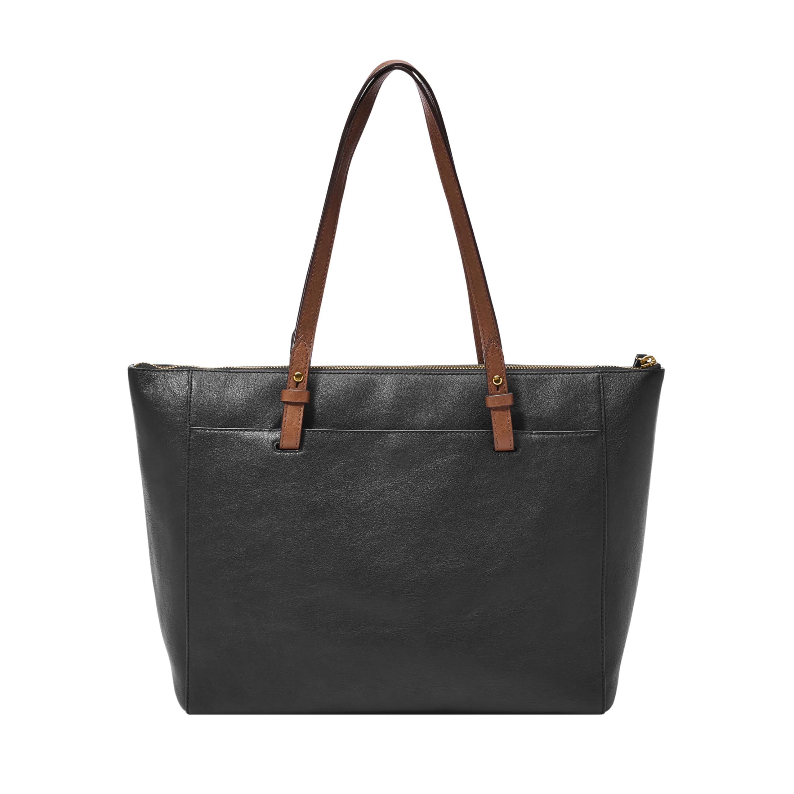 Fossil Women's Rachel Faux Leather Tote Bag Purse Handbag, Black Key Stripe (Model: ZB7991080)