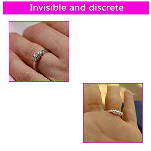 FuXing Ring Size Adjuster for Loose Rings Invisible Transparent Silicone Guard Jewelry Tightener Resizer 6 Sizes Fit Almost Any Rings 6 Pack