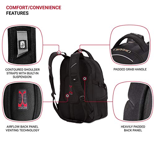 SwissGear 3258 Laptop Backpack, Black, 18.5-Inch