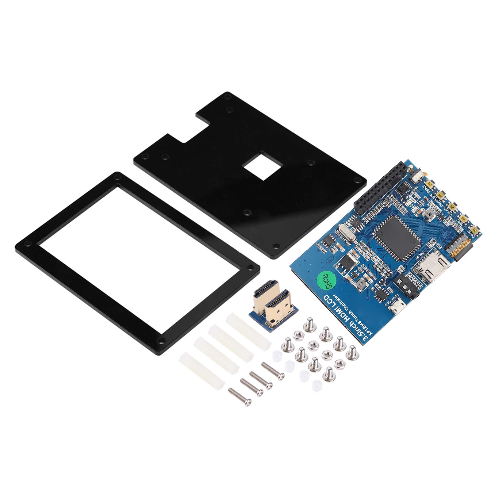 Eboxer 3.5 Inches 1080P IPS Display for Raspberry Pi, Touch Screen LCD Display with Black Acrylic Case, HDMI Monitor for Raspberry Pi, PC Computer DIY Set, Tablet Replacement Part