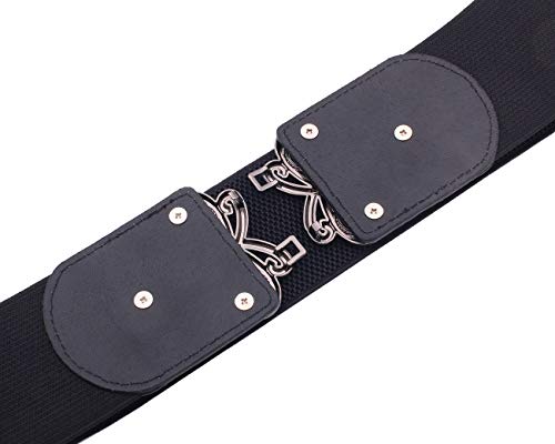 Syuer Womens Vintage Wide Elastic Stretch Waist Belt Retro Cinch Belt