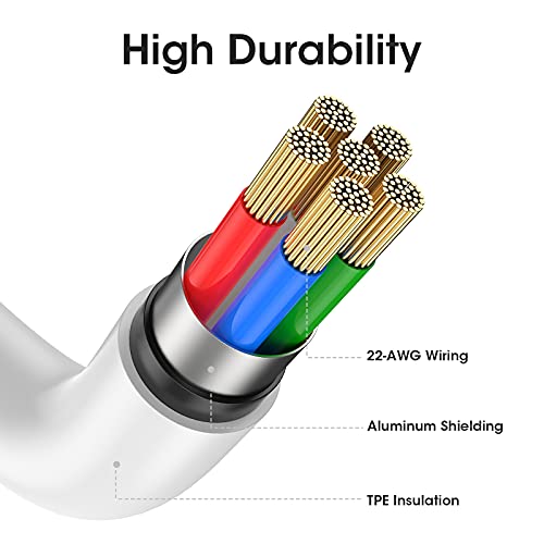 Short Apple iPhone Charging Cable 1 ft 4 Pack [Apple MFi Certified], iPhone Charger Lightning Cable 1 Foot, Fast iPhone Charging Cord for iPhone 14 Pro Max/iPhone 14/13Pro Max/13 Pro/12/11/XR, AirPods