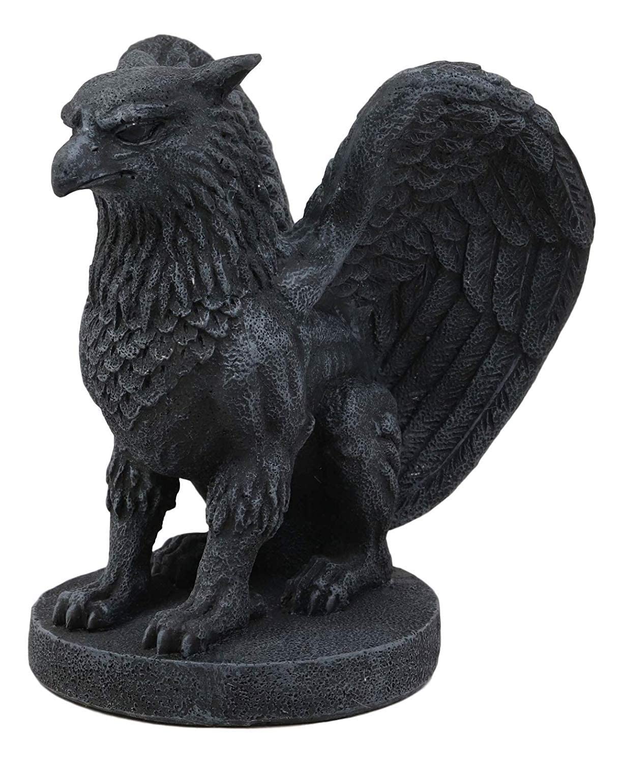 Ebros Gift Mythical Winged Griffon Griffin Eagle Lion Gargoyle Statue Faux Stone Resin Home Decor Figurine 6.75" Tall Gothic Sculptures Statues and Figurines Might and Magic Heroes and Royalty Symbol
