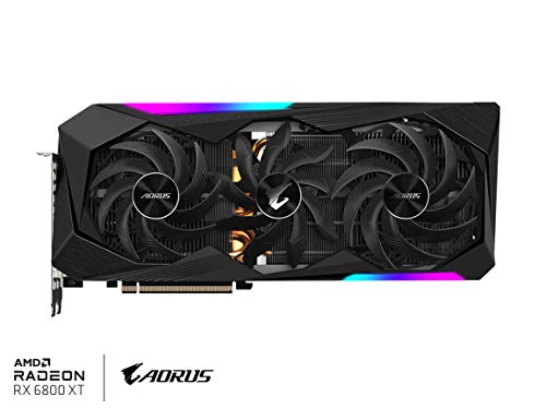 GIGABYTE AORUS Radeon RX 6800 XT Master 16G Graphics Card, MAX-Covered Cooling, 16GB 256-bit GDDR6, GV-R68XTAORUS M-16GD Video Card