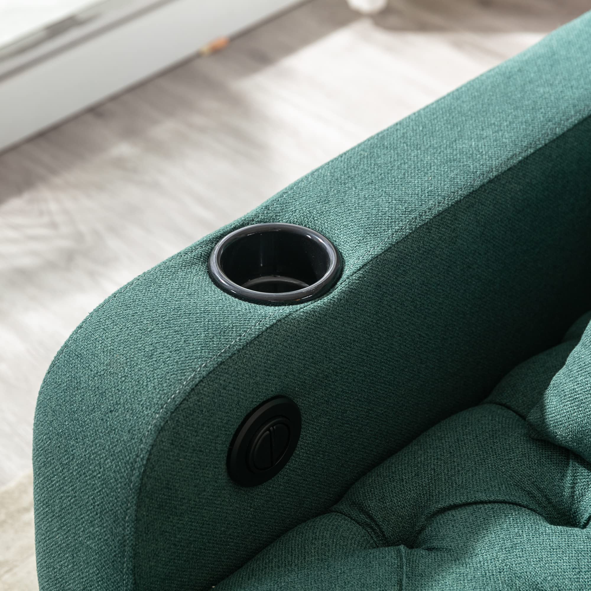 HomSof Chaise Lounge Indoor Convertible Sofa Bed, Adjustable Backrest Lounge Sofa with Thick Padded, Reclining Chair with Solid Rubber Wood Leg