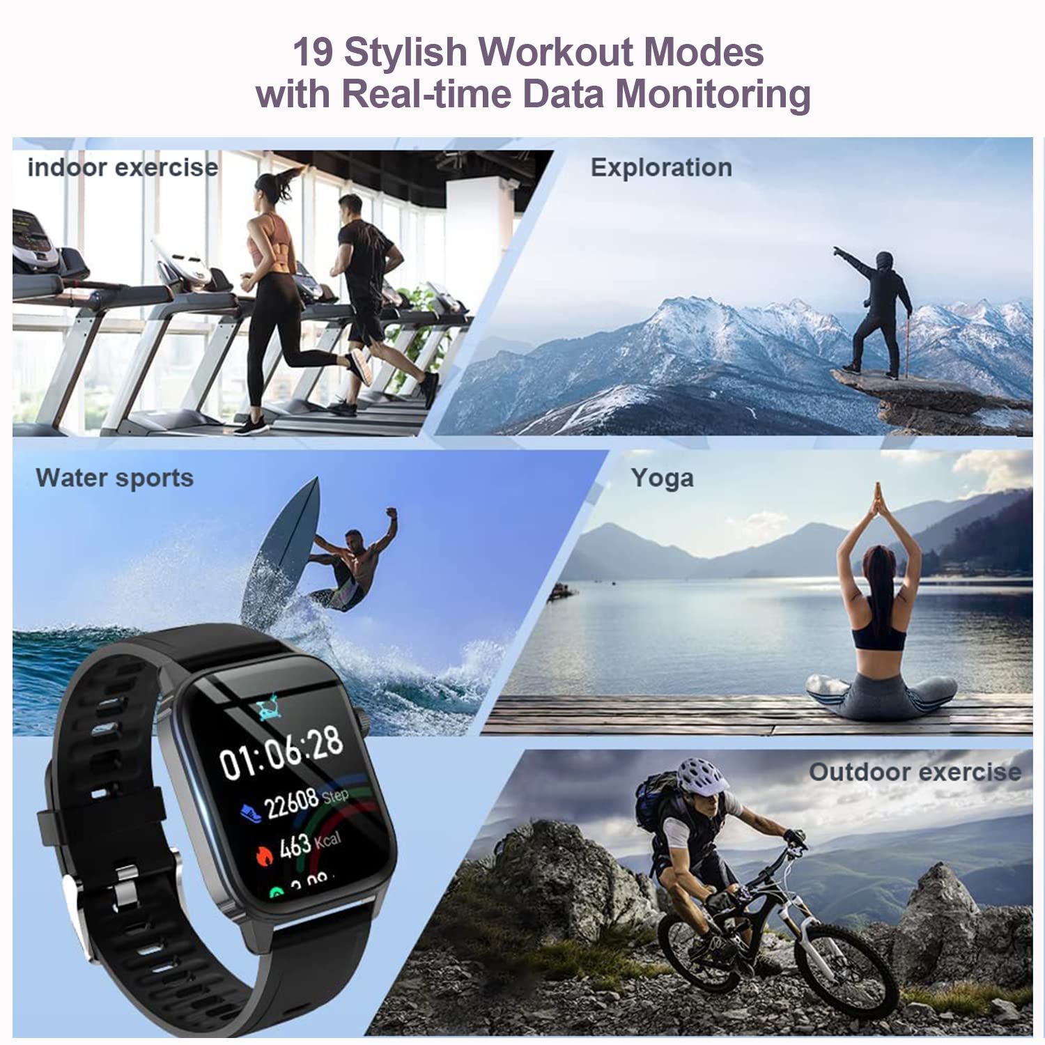 JOSTART 1.85" Smart Watch for Men with Bluetooth Call, Fitness Tracker with 24/7 Heart Rate Monitor, 19 Sport Modes Sleep Tracker Step Counter Walking Activity Tracker for Android iPhone iOS