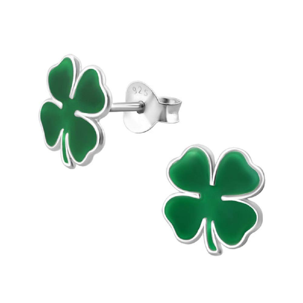 Gemstorm 925 Sterling Silver Cute Holidays/Thanksgiving/Halloween/Fall/Summer/Winter Stud Earrings (st patrick's)