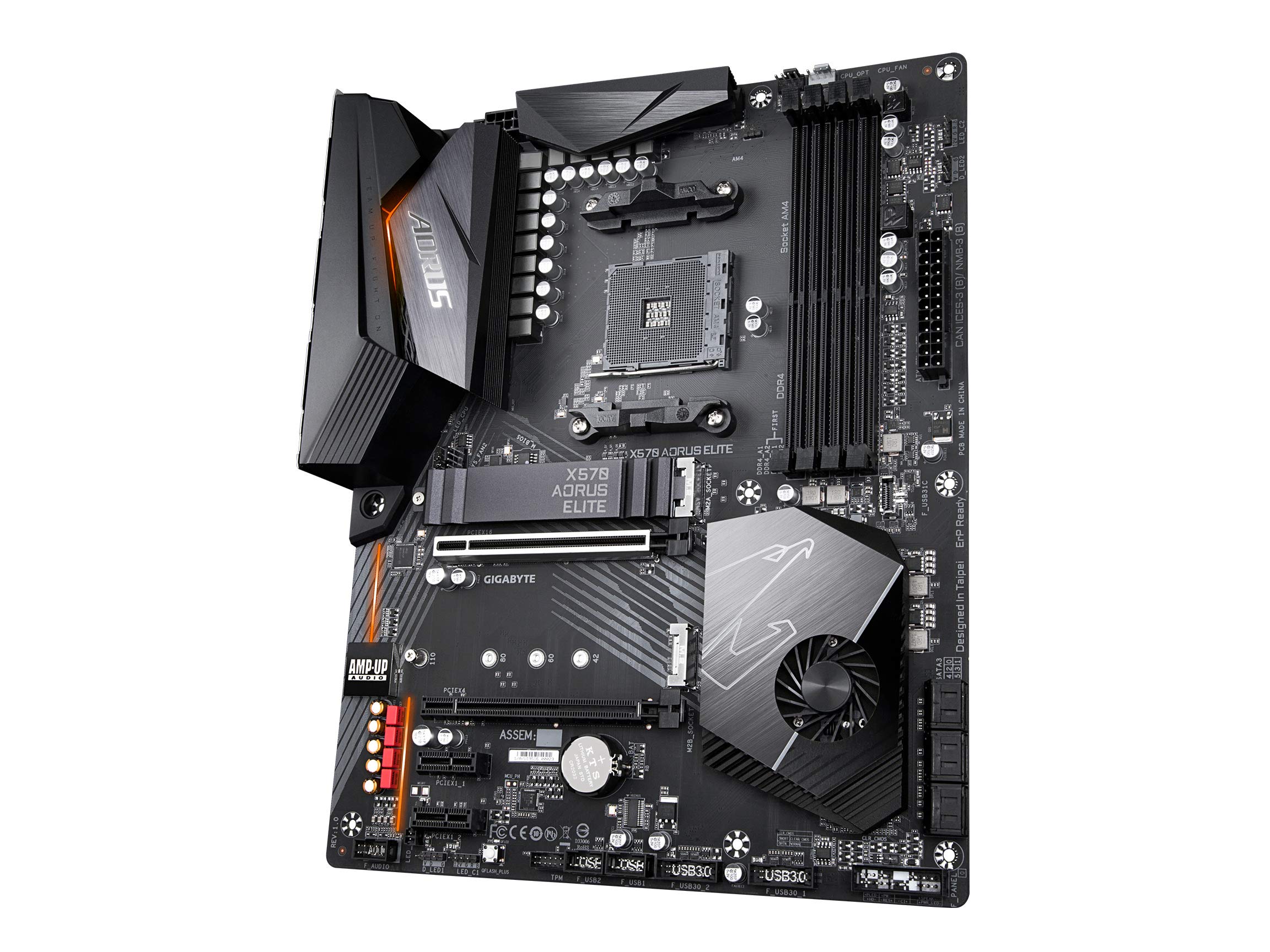 GIGABYTE X570 AORUS Elite (AMD Ryzen 3000/X570/ATX/PCIe4.0/DDR4/USB3.1/Realtek ALC1200/Front USB Type-C/RGB Fusion 2.0/M.2 Thermal Guard/Gaming Motherboard) (Renewed)