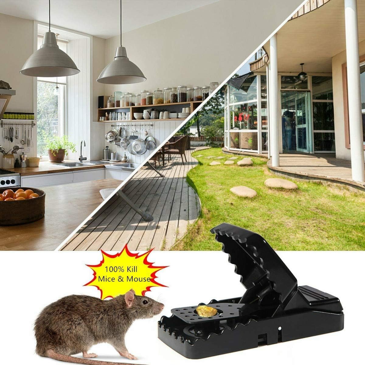 SHAHZ Rat Traps β 4 Pc Larg Size Mouse Traps Pack for Indoor & Outdoor Use, Effective Rodent Control, Durable and Humane Design, Perfect for Mice and Rats, Reliable Solution for Home and Garden