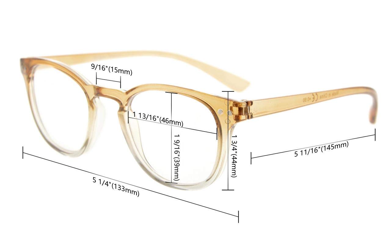 Eyekepper Blue Light Blocking Computer Glasses Digital Eye Strain Prevention-Yellow Tinted Lens Reading Glasses (Blue-Yellow Frame, 1.00)