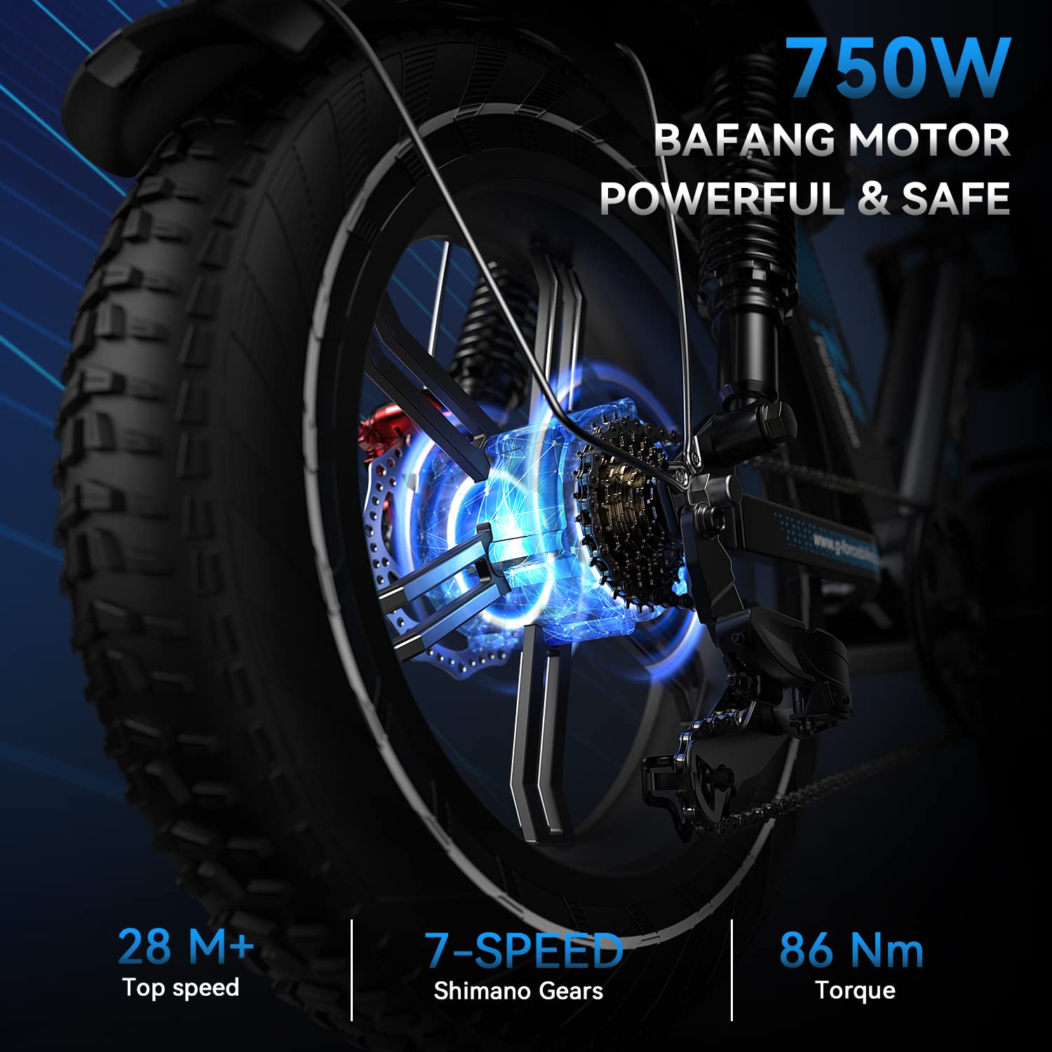 GForce G-Force Moped-Style Electric Bike 48V 13.5A Black