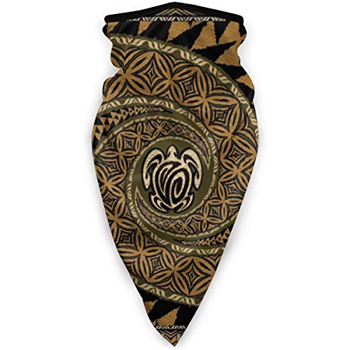 Hawaiian Tapa Honu Turtle Pattern Face Mask- Multifunctional Seamless Microfiber UV Protection Face Neck Shields Headwear for Men&Women Motorcycle Hiking Cycling Ski Snowboard