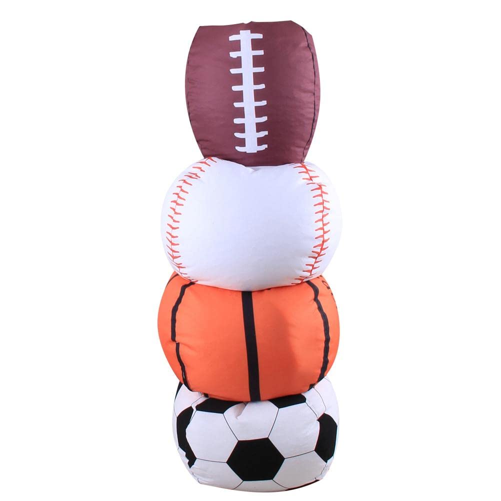 shenruifa Storage Bean Bag Chair 18 Inch Beanbag Cover with Zipper for Kids Plush Toys Game Play (baseball)