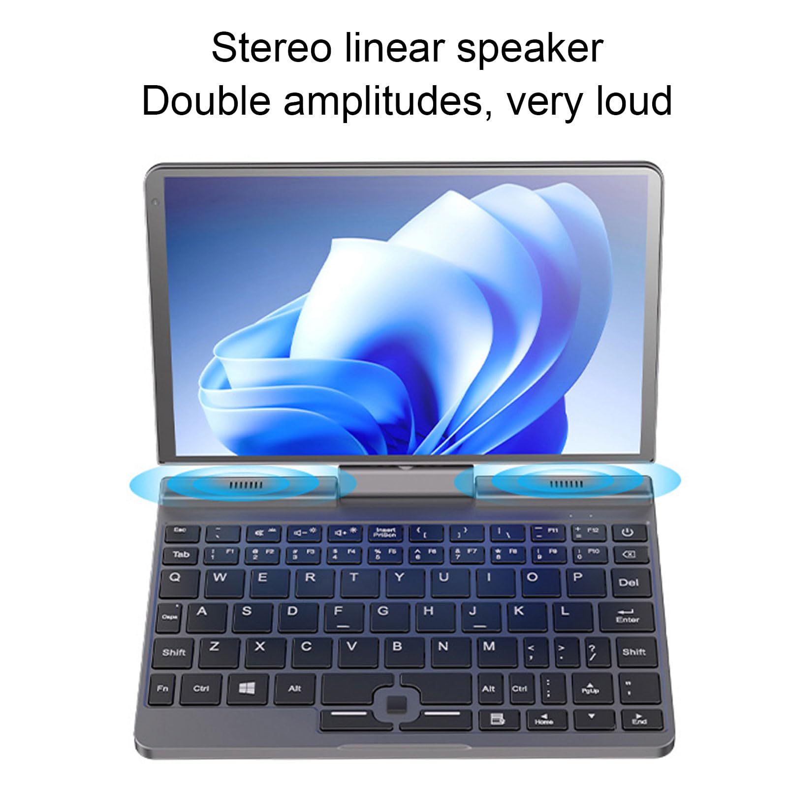 Dpofirs 8 Inch Touch Screen Mini Laptop, LPDDR5 12GB RAM N95 Alder Lake Processor 180° Flip Mini Laptop Computer with Stylus for Windows 10 11 (12GB+256GB US Plug)