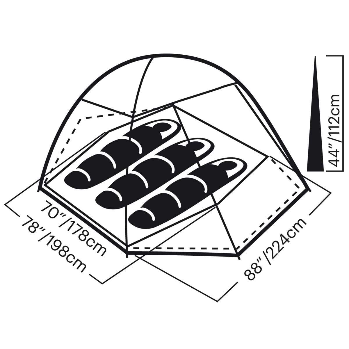 Eureka! Summer Pass 3 Person, 3 Season Backpacking Tent