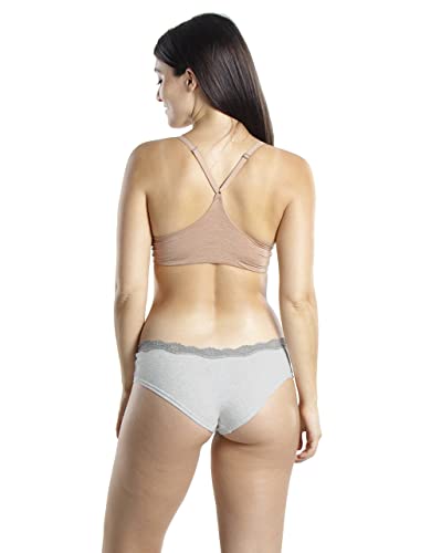 Emprella Cotton Underwear Set for Women, 5 pcs Pack Seamless Women's Underwear, Cheeky Hipster Panties, Solid Bliss, Medium