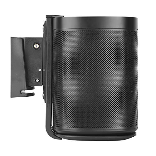 Eximus Speaker Wall Mount Bracket for Sonos One, Sonos One SL and Sonos Play:1 - Adjustable Tilt and Swivel for Optimal Audio Quality- Black Finish (Mounting Hardware Included)