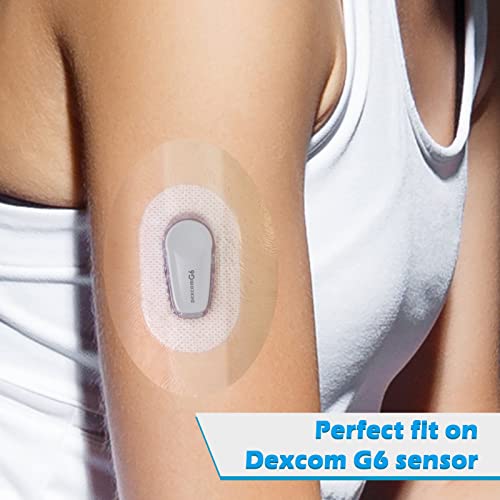 G6 Adhesive Patches-50Pack Waterproof Adhesive Patches for G6 Premium Transparent Overpatch 10 Days Long Stay Covers Easy to Use by One Hand