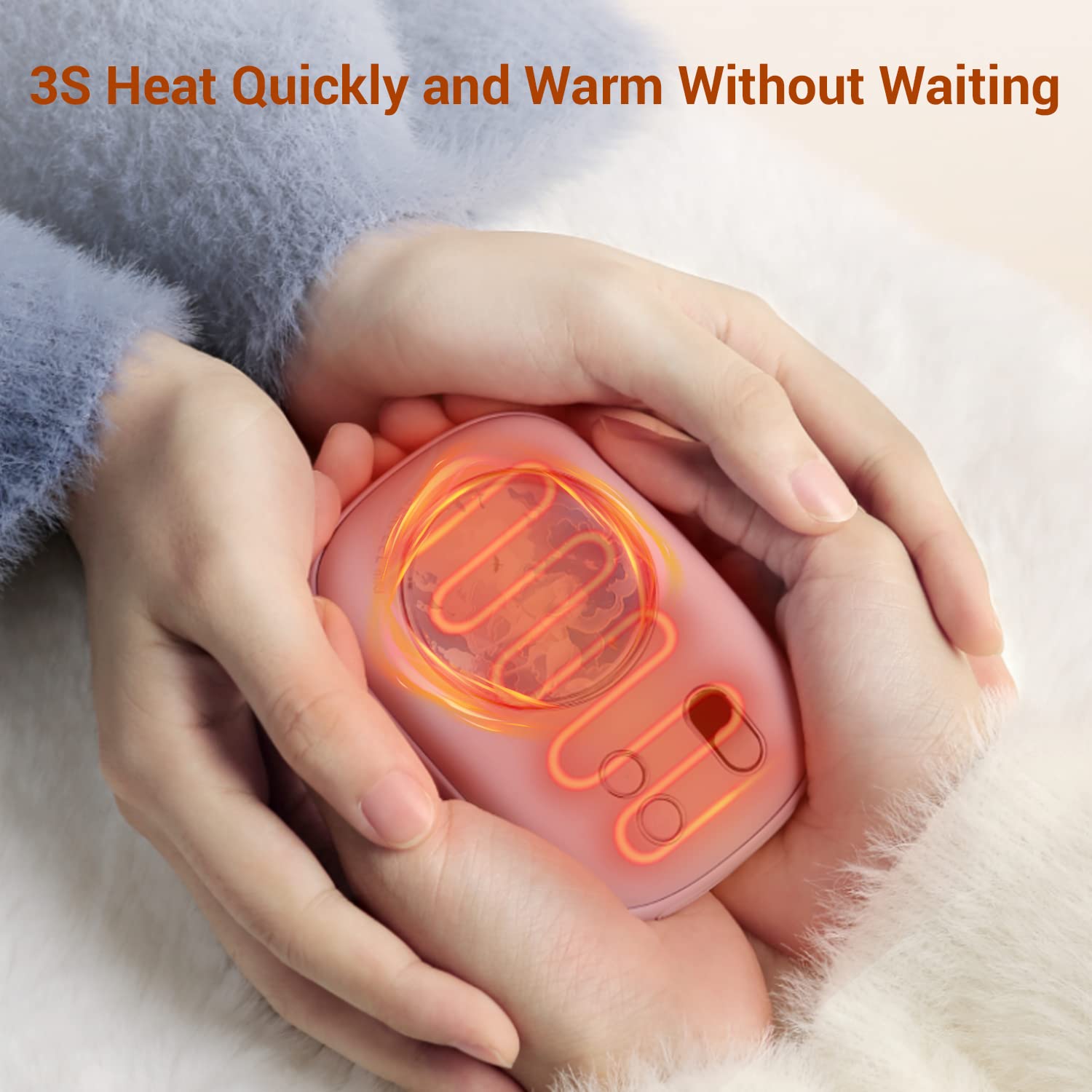 iDEART Battery Operated Rechargeable Hand Warmers Rechargeable, 10000mAh Portable Electric Hand Warmer, Gift for Winter