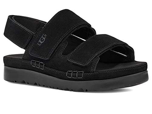 UGG Girls K GOLDENSTAR Slingback Sandal, Black, 13 Little Kid