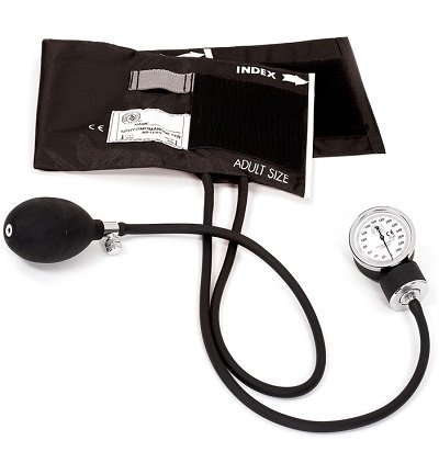 Prestige Medical Premium Adult Aneroid Sphygmomanometer (Black)