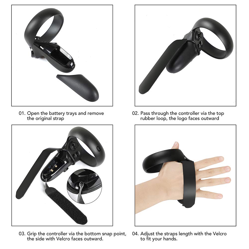 Esimen Knuckle Strap for Oculus Quest/Oculus Rift S/Controllers Grip Wrist Straps Accessories (Palm Strap)