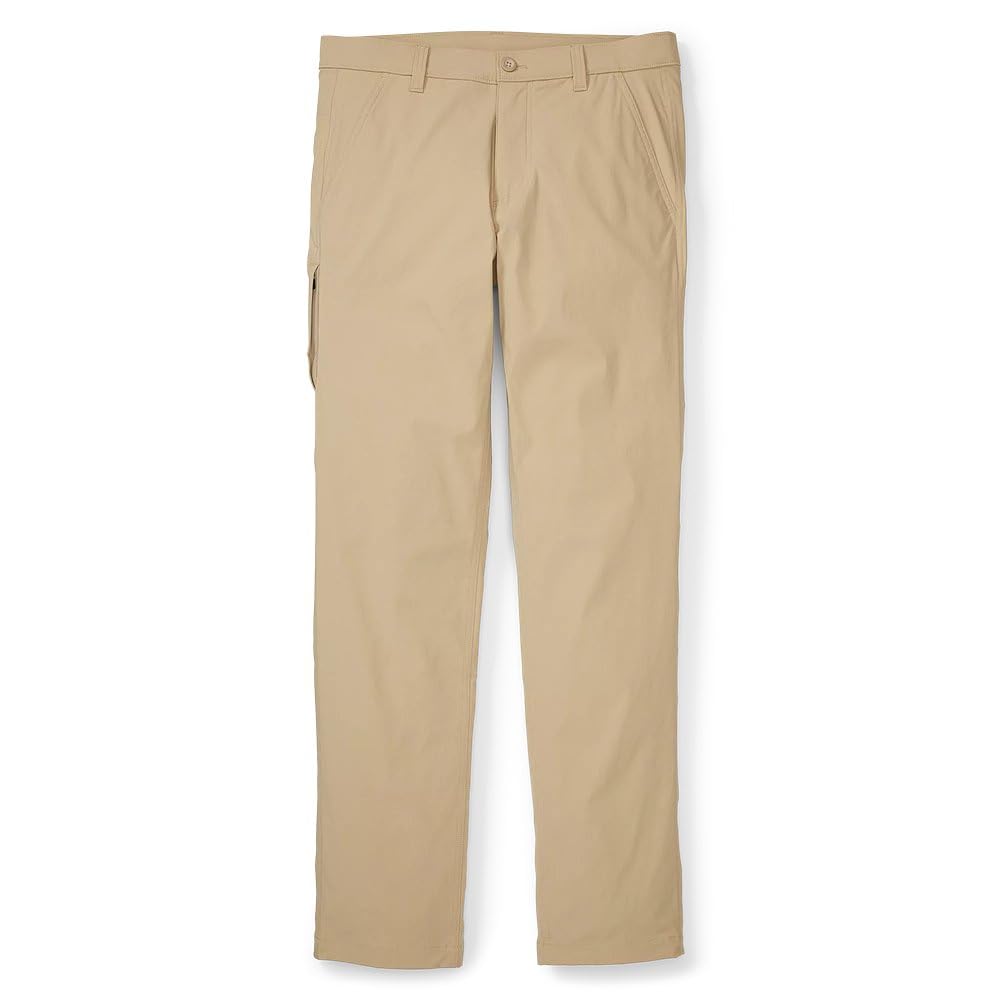 Eddie Bauer Men's Horizon Guide Chino Pants - Slim Fit, Light Khaki, 34W x 30L