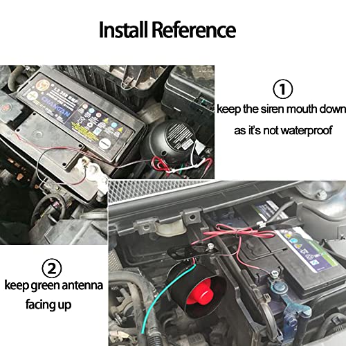 VJOYCAR DIYV1 1-Way Wireless Car Alarm Vehicle Security System Anti-Theft Burglar Vibration Sensor Horn Siren Universal 12V Auto Anti-Theft Protection System Simple DIY Install