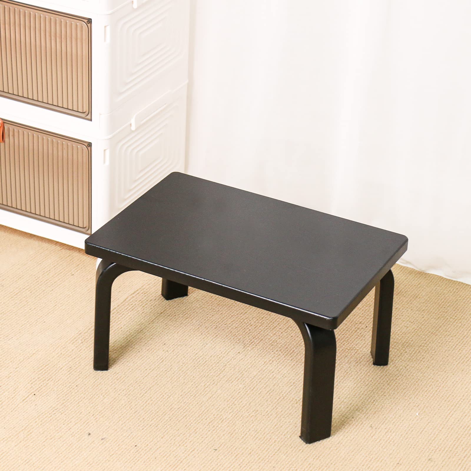 Jynpioe Step Stool for Kids, MDF Step Stool for Toddler Potty Training MDF Board Stool for Nursery Kitchen Toilet with Safety Non-Slip for Stool Legs Mats Children&Adults (Black)