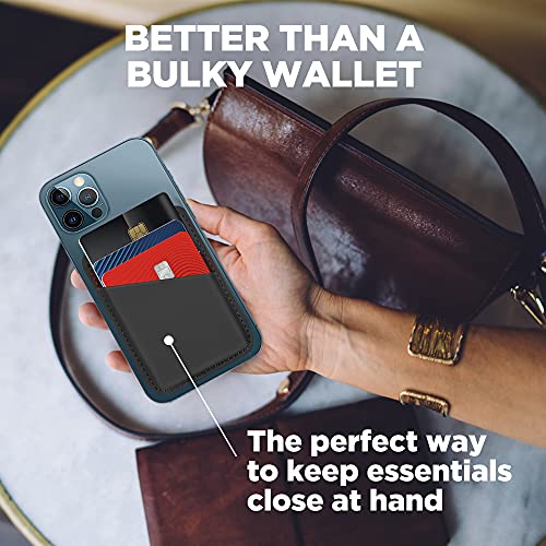 VIBESIDE Magsafe Wallet Compatible with iPhone 14 & iPhone 13 Pro Max β Mag Safe Secure Credit Card Holder β Vegan Leather. Magnetic Card Wallet Holder - Apple iPhone 14,13,12 Compatible Brown