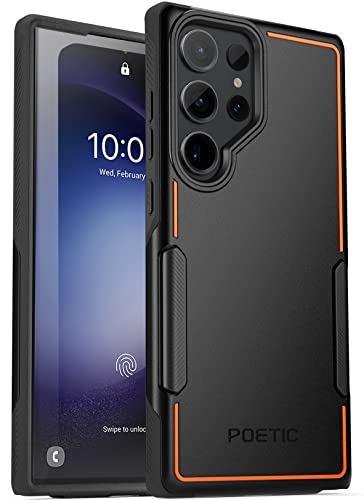 Poetic Neon Series Case Designed for Samsung Galaxy S23 Ultra 5G 6.8 inch, Dual Layer Heavy Duty Tough Rugged Lightweight Slim Shockproof Protective Case 2023 New Cover for Galaxy S23 Ultra 5G, Black