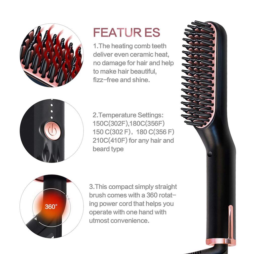 LXXSH Mane Brush Beard Oil Beard Cream Beard Water Men's Style Straight Hair Comb Styling Men's Beauty Kit Tool