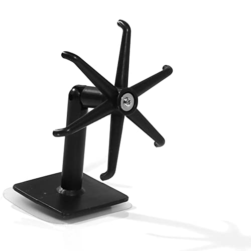 SIXGOD 2Pcs 360°Rotating Folding Hook Multi-Purpose 180 Degrees Vertical Flip Hook Waterproof Self-Adhesive Folding Hook for Bathroom, Kitchen and Home(Black)