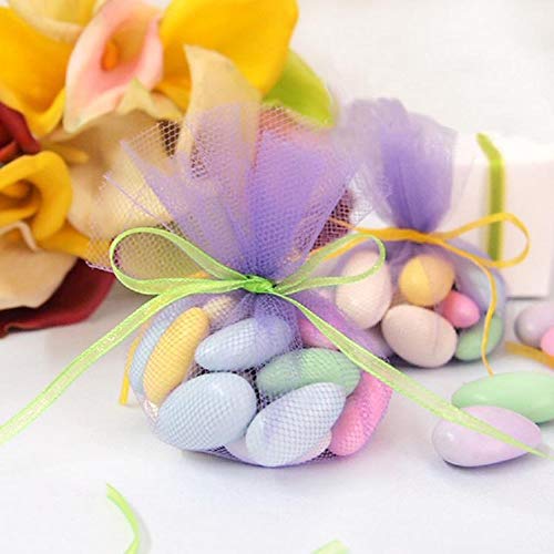 TABLECLOTHSFACTORY 25pcs/ pk 9" Tulle Circles Wedding Party Baby Shower Favors - Pink
