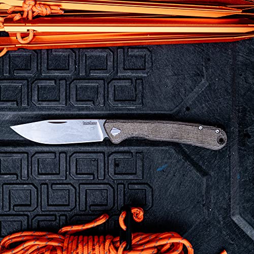 Kershaw Federalist Folding Pocket Knife, Manual Folder with Nail Nick, 3.25 inch CPM 154 Stainless Steel Blade, Made in the USA,Green