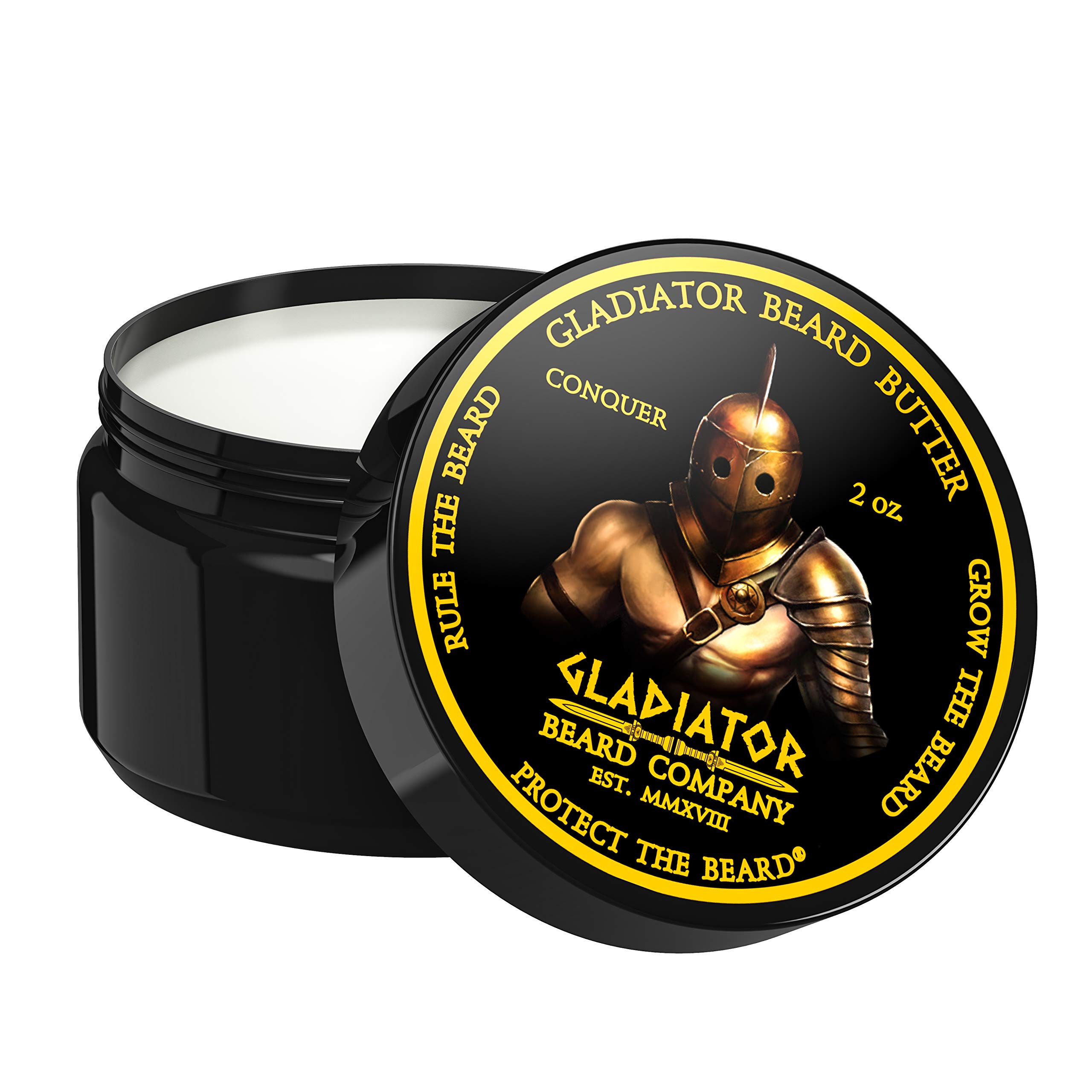 Gladiator Beard® Butter (2 oz.) - Conquer Scent - All-natural, whipped beard butter ultra-conditioning formula designed to hydrate and soften your beard, and leave it smelling awesome.