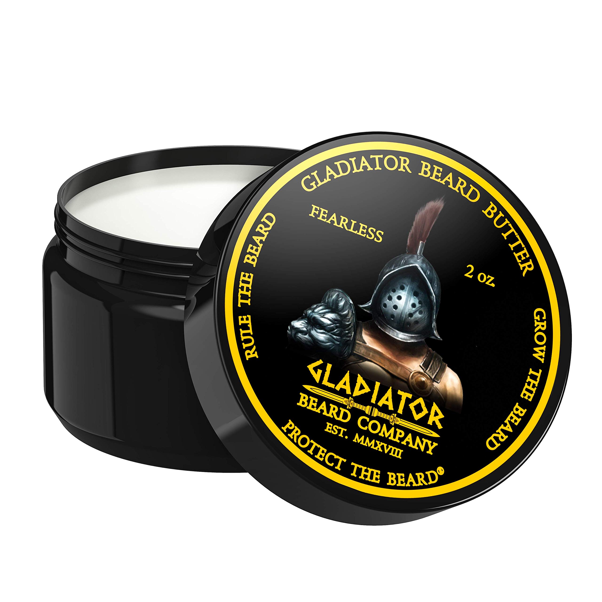 Gladiator Beard® Butter (2 oz.) - Fearless Scent - All-natural, whipped beard butter ultra-conditioning formula designed to hydrate and Moisturize your beard, and leave it smelling awesome.