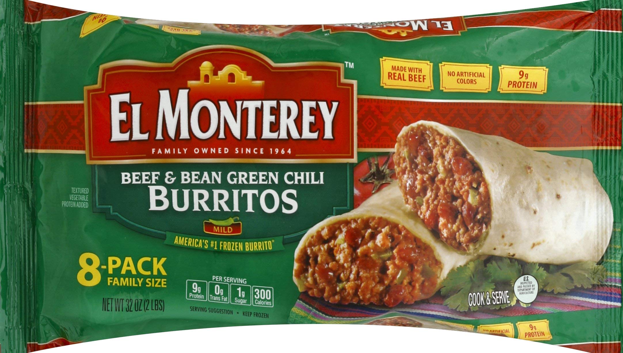 El Monterey Burritos Family, 8 Ct, 32 Ounce