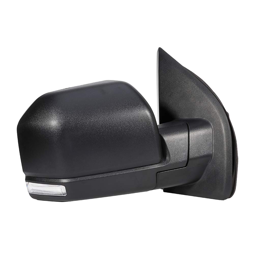 FEIPARTS Tow Mirrors Fit for Towing Mirrors with 2015-2019 for F150 Pickup Truck Power Adjusted Heated Turn Signal Light with Black Housing Manual Folding Manual Telescoping Pair Left Right Mirrors