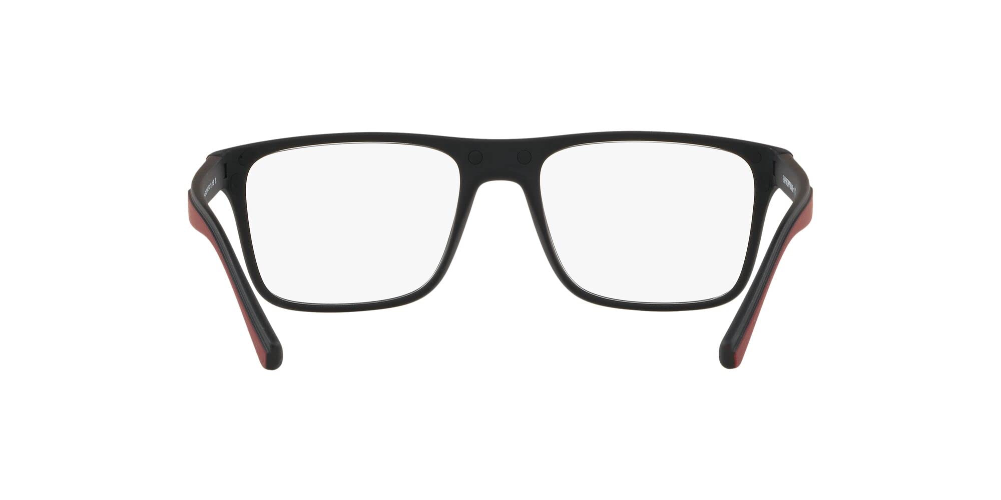 Emporio Armani Men's EA4115 Prescription Eyewear Frames with Two Interchangeable Sun Clip-Ons Rectangular, Matte Black/Clear/Grey/Mirrored Grey, 54 mm