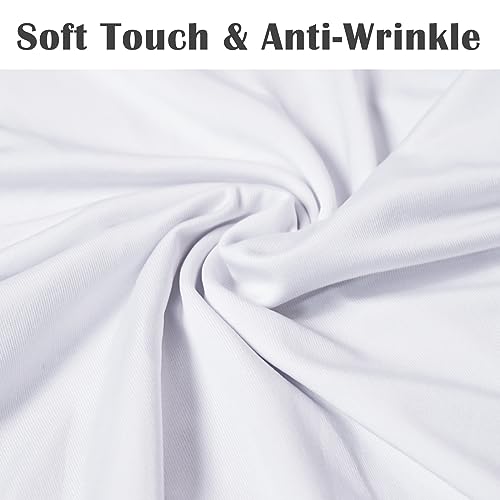 Vencede 10pcs White Stretch Spandex Chair Cover, Chair Covers for Wedding, Universal Fitted Chair Cover Protector for Party, Banquet, Event, Hotel(White 10PCS)