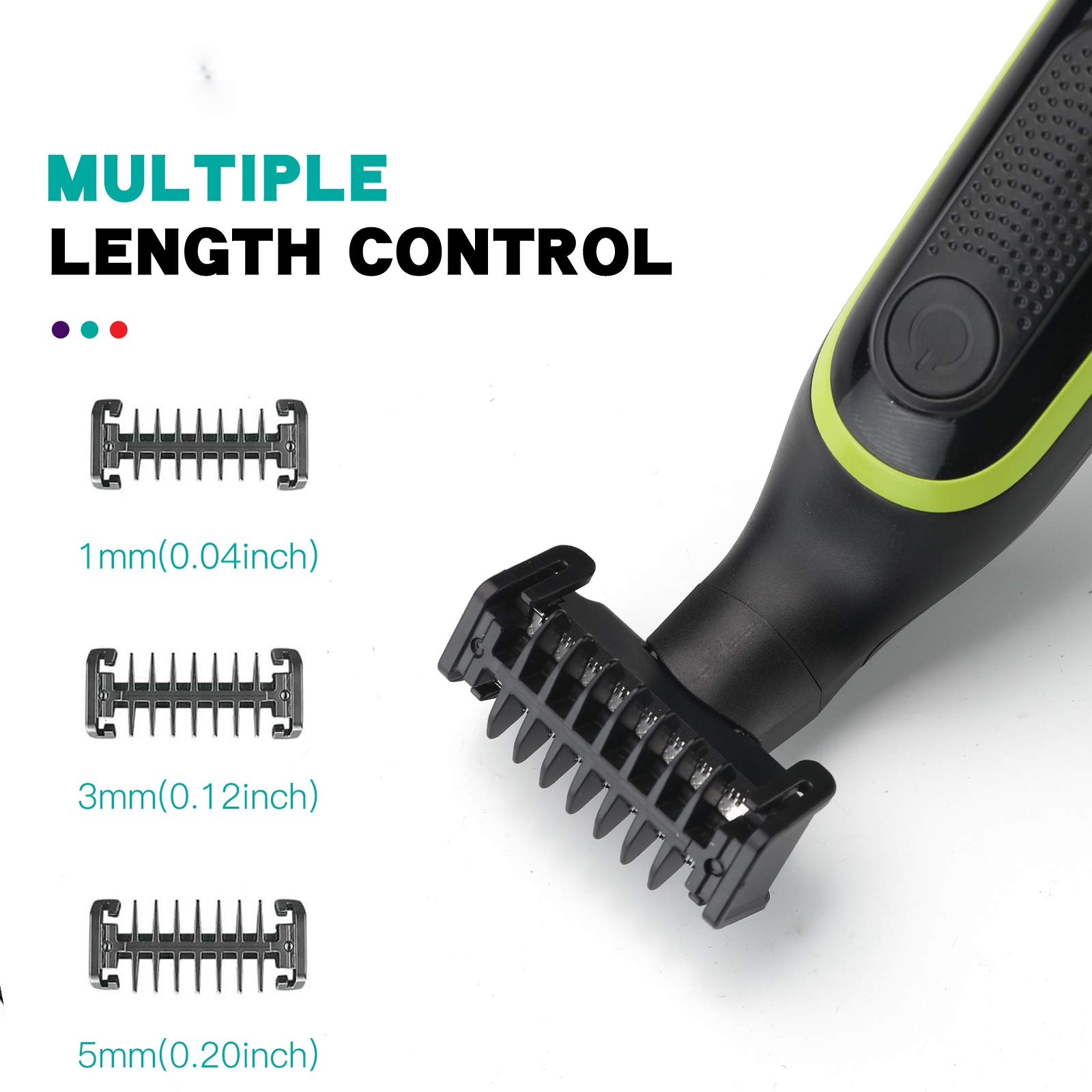 Electric Razor for Men, Beards Trimmer for men face Cordless shavers Kit 500mAh Guide Combs USB Charging Cord IPX5 Waterproof Rechargeable waterproof electric razor…