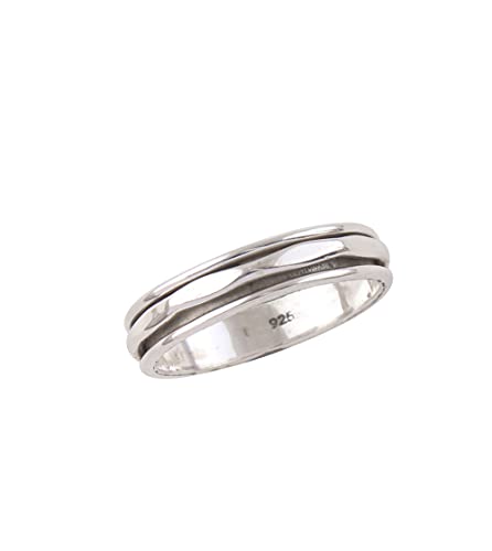 Generic Solid 925 Sterling Silver Spinning Ring Thin Band Spinner (5)
