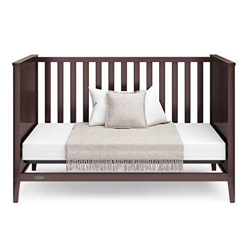 Graco Melbourne 3-in-1 Convertible Crib (Espresso) β Converts from Baby Crib to Toddler Bed and Daybed, Fits Standard Full-Size Crib Mattress, Adjustable Mattress Support Base