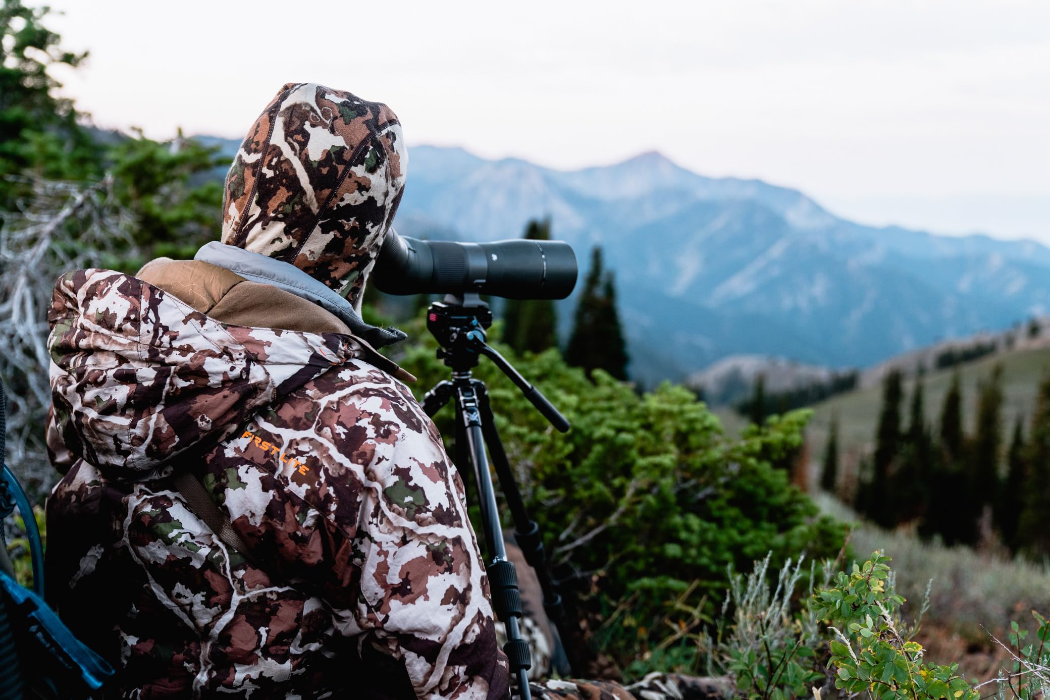 First Lite Men's Uncompahgre 2.0 Puffy Jacket - Lightweight Insulated Camo Hunting Coat - First Lite Fusion - X-Large