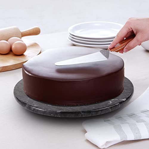 Olelo 12 Inch Marble Lazy Susan Cake Turntable Heavy Duty Marble Rotating Cake Stand for Cake Cupcake and Decorating Supplies