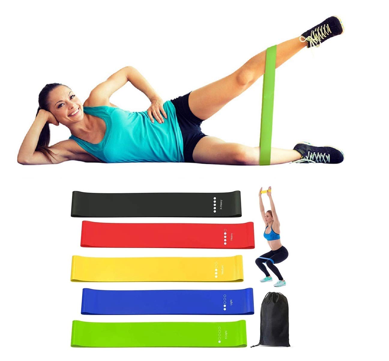 GRASEP Home Gym Straps Workout Yoga Exercises Fitness (Resistance Bands)