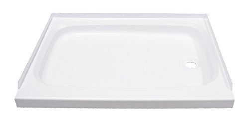 Lippert Components RV Shower Pan with Right Drain, 24" x 32", Replacement Surround, Scratch Resistant ABS Acrylic Construction, Lightweight, Eco-Friendly, White - 210371