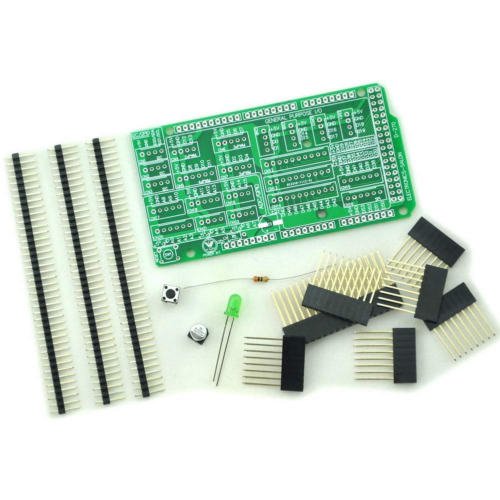 Electronics-Salon I/O Extension Board Kit for Arduino MEGA DIY. [SOLDERING REQUIRED]